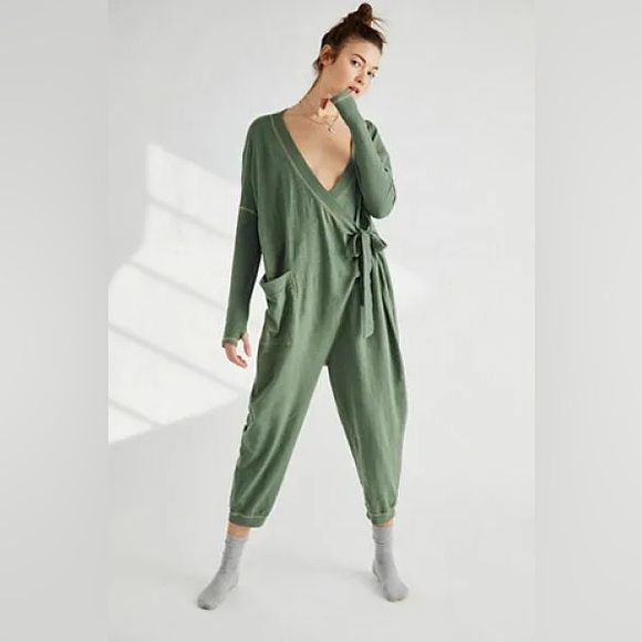 Free People | Pants & Jumpsuits | Free People Its A Wrap Onesie ...